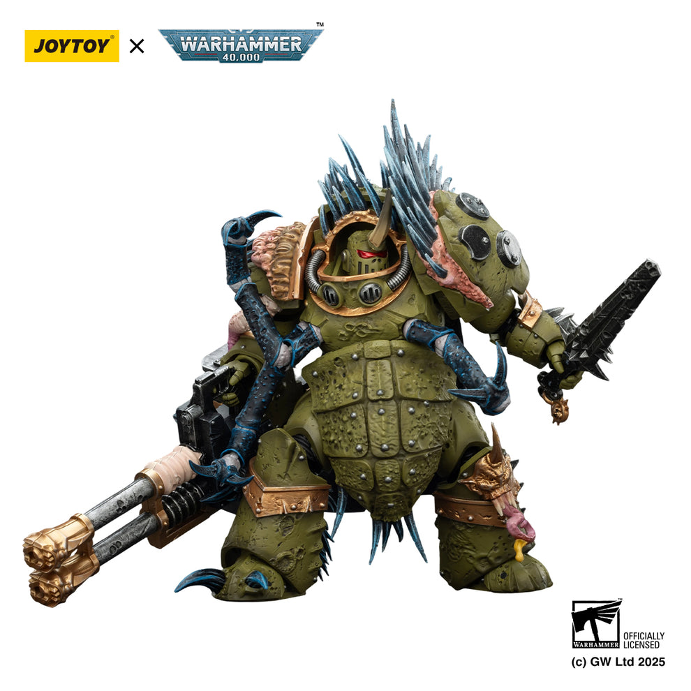 Death Guard Blightlord Terminator 1 with Reaper Autocannon and Bubotic